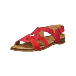 Riemchensandale El Naturalista "El Naturalista Sandalen Nubukleder", Damen, Gr. 38, rot, Nubukleder, Schuhe Riemchensandale
