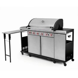 Landmann Gasgrill edelstahlfarben 168 x 119 x 56 cm