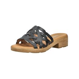 Pantolette Gabor COMFORT "Gabor Comfort Pantoletten Glattleder", Damen, Gr. 40, schwarz, Glattleder, Schuhe Pantolette
