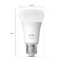 PHILIPS Hue LED-Lampe 'Hue White & Color Ambiance' wei&szlig; bis bunt E27 8,1 W 1100 lm, 2er Pack