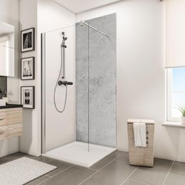 Schulte Duschr&uuml;ckwand 'DecoDesign' Betonoptik grau, 100 x 210 cm