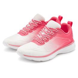 Sneaker Lascana "Halbschuh, Freizeitschuh, Turnschuhe", Damen, Gr. 41, blau (wei&szlig;, pink), Obermaterial: 100% Textilmaterial. Decksohle: 100% Textilmaterial. Futter: 100% Textilmaterial. Laufsohle: 100% Synthetik, kontrastfarbene Details, mehrfarbig, unifarben mit Farbeinsatz, Basic, Schuhe Sneaker, NEU mit modischen Farbdetails VEGAN