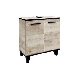 Fackelmann Waschbeckenunterschrank 'TE-A' nature oak 60,2 x 63,2 x 32 cm