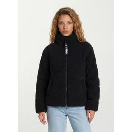 Winterjacke Trueprodigy "Lean F Teddy-Jacke mit Stehkragen und Eingrifftaschen", Damen, Gr. L, schwarz, Obermaterial: 100% Polyester PES., Jacken Winterjacke