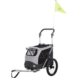 Trixie Fahrradanh&auml;nger Gr. S f&uuml;r Hunde bis 15 kg faltbar grau/schwarz 58 &times; 74/114 &times; 93 cm
