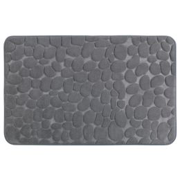 Wenko Badematte Memory Foam 'Pepples' grau 50 x 80 cm