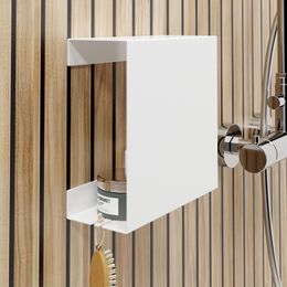 Schulte Duschablage mattwei&szlig; 22,5 x 22,5 x 9,5 cm mit Klebel&ouml;sung