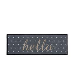 toom Schmutzfangmatte 'Hello Stars' grau 25 x 75 cm