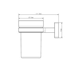 Lenz Zahnputzglas 'Rain' wandh&auml;ngend rund verchromt/wei&szlig;