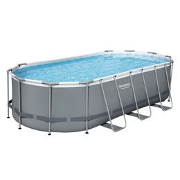 Bestway Frame-Pool-Set 'Power Steel' 549 x 274 x 122 cm mit Sicherheitsleiter und Filterpumpe
