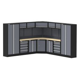 SONSTIGE Feistos Werkstatteinrichtung Apollo 30 Schwarz/Anthrazit 46x314x200cm