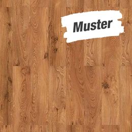 Muster zum Laminat 'Savanne 4V' Eiche Michigan dunkelbraun 7 mm
