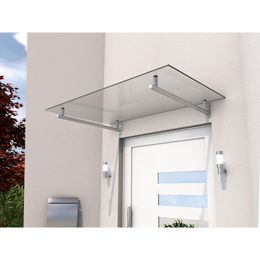 Gutta Edelstahlvordach 'HD 160' klar 160 x 100 x 19,5 cm
