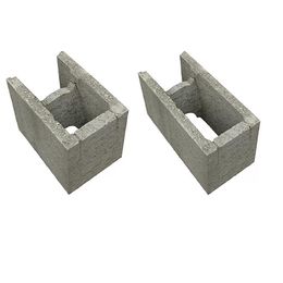 EHL Anfangs- und Endstein-Set grau 50 x 30 x 25 cm und 25 x 30 x 25 cm