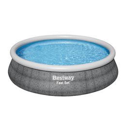 Bestway Fast-Set-Pool 'Fast Set' &Oslash; 457 x 107 cm mit Filterpumpe und Sicherheitsleiter