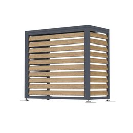WESTMANN Verkleidung W&auml;rmepumpe 'Boxa S' Stahl anthrazit/Holzoptik 100 x 56 x 97 cm