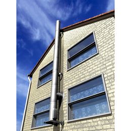 Edelstahl-Schornstein-Set 'Zitec-Eco' DW &Oslash; 150 mm x 5 m WA 250-535 mm