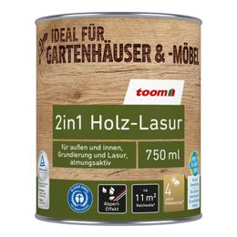 toom 2in1 Holzlasur ebenholzfarben 750 ml