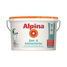 Alpina Bad- und K&uuml;chenfarbe wei&szlig; matt 5 l