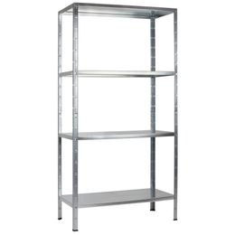 SCHULTE REGALWELT Steck-Grundregal 180 x 80 x 40 cm, 4 B&ouml;den, verzinkt, Tragkraft 260 kg