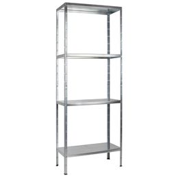 SCHULTE REGALWELT Steck-Grundregal 180 x 60 x 40 cm, 4 B&ouml;den, verzinkt, Tragkraft 260 kg