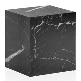Wohnling WL6.854 Couchtisch MONOBLOC Schwarz (Marmor) 40 cm x 40 cm x 45 cm