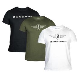 Z&uuml;ndapp 3 Z&uuml;ndapp T-Shirt mit Print retro f&uuml;r Herren oder Damen S - XXL Dreierpack Basic Shirt unisex 100 % Baumwolle
