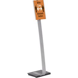 Durable Bodenaufsteller mit Infotafel, aus Aluminium, DIN A4, BxH 210 x 297 mm