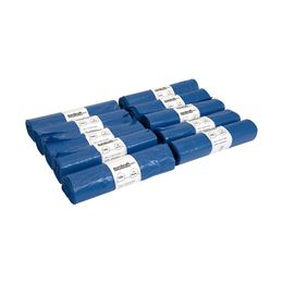 eurokraft basic Abfalls&auml;cke, 100% PCR LDPE, 120 l, 37 &micro;m, BxL 700 x 1100 mm, VE 250 Stk, blau