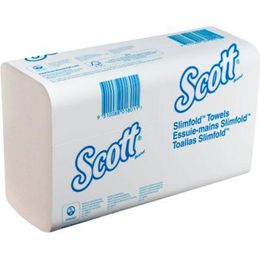 Scott&reg; Handt&uuml;cher Slimfold 5856, 1-lagig, 16 Pakete a 110 Falthandt&uuml;cher, wei&szlig;