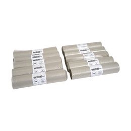 eurokraft basic Abfalls&auml;cke, 100% PCR LDPE, 120 l, 37 &micro;m, BxL 700 x 1100 mm, VE 250 Stk, transparent