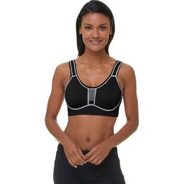 Viania Damen Sport-BH ohne B&uuml;gel mit Frotteefutter schwarz, Gr&ouml;&szlig;e 90B