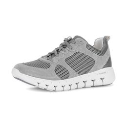 Sneaker Pius Gabor, Herren, Gr. 9 (43), grau, Mesh, Veloursleder, Schuhe Sneaker, Halbschuh, Schn&uuml;rschuh, besonders flexible Laufsohle, G-Weite