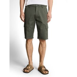Cargoshorts Tom Tailor, Herren, Gr. 32, N-Gr, khaki, Web, Obermaterial: 98% Baumwolle, 2% Elasthan, unifarben, regular fit kniefrei, Hosen, mit Stretch