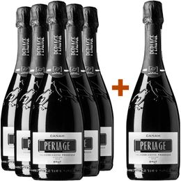 Perlage 5+1 Paket Canah Valdobbiadene Prosecco Superiore brut Bio Glera Brut - Venetien &ndash; Probierpaket DOCG