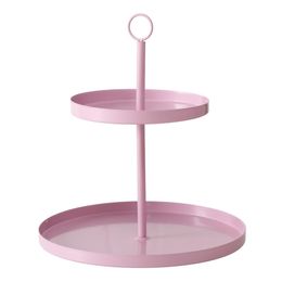 Boltze Etagere Samina aus Metall 34 cm, &Oslash; 30 cm, rosa skandinavische Deko Online Shop