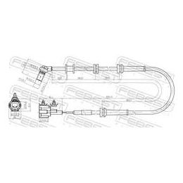 FEBEST Sensor, Raddrehzahl 02606009 Vorderachse f&uuml;r NISSAN