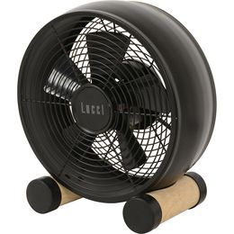 Design-Tischventilator mit Holzf&uuml;&szlig;en, HxBxT 290 x 260 x 140 mm, schwarz kaiserkraft