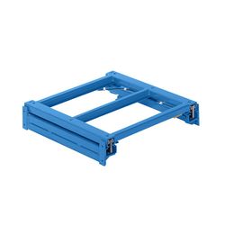 LISTA Auszugrahmen, BxT 890 x 860 mm, Fachlast 1000 kg, 100% ausziehbar, lichtblau