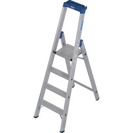 Krause Alu-Stufenstehleiter, mit R13-Rutschhemmung, einseitig begehbar, 4 Stufen inkl. Plattform