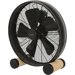 Design-Bodenventilator mit Holzf&uuml;&szlig;en, HxBxT 480 x 460 x 190 mm, schwarz kaiserkraft