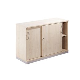 THEA - Schiebet&uuml;renschrank, 1 Fachboden, 2 Ordnerh&ouml;hen, Ahorn-Dekor kaiserkraft