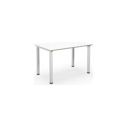Mehrzwecktisch DUO-U Trend, gerade Platte, Tiefe 800 mm, Breite 1200 mm, wei&szlig;, wei&szlig; kaiserkraft
