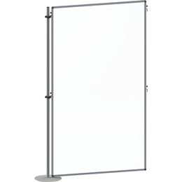 Funktions-Trennwand aus Acrylglas, mit Rondenf&uuml;&szlig;en, HxB 1800 x 1000 mm, Anbauelement kaiserkraft