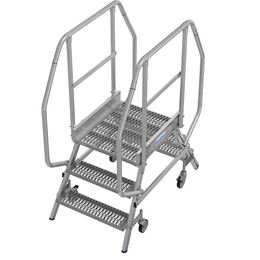 Krause Podestleiter mit R13-Rutschhemmung, mit beidseitigem Aufstieg, 2x3 Stufen inkl. Plattform