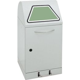 Wertstoffsammler mit Pedal, mit Abfallsackhalterung, Volumen 45 l, lichtgrau kaiserkraft