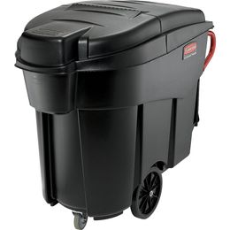 Rubbermaid Deckel Mega BRUTE&reg; f&uuml;r mobilen Abfallsammler, HxBxT 267 x 262 x 1250 mm, schwarz