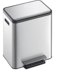 EKO Tretabfallsammler, Volumen 2 x 15 l, BxHxT 404 x 492 x 321 mm, Edelstahl, 2fach-Sammler