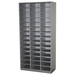 eurokraft pro Sortierregal, HxBxT 1864 x 913 x 420 mm, 42 F&auml;cher DIN A4, lichtgrau RAL 7035