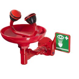Augendusche mit Becken und 2 Brausek&ouml;pfen, HxT 260 x 395 mm, rot kaiserkraft
